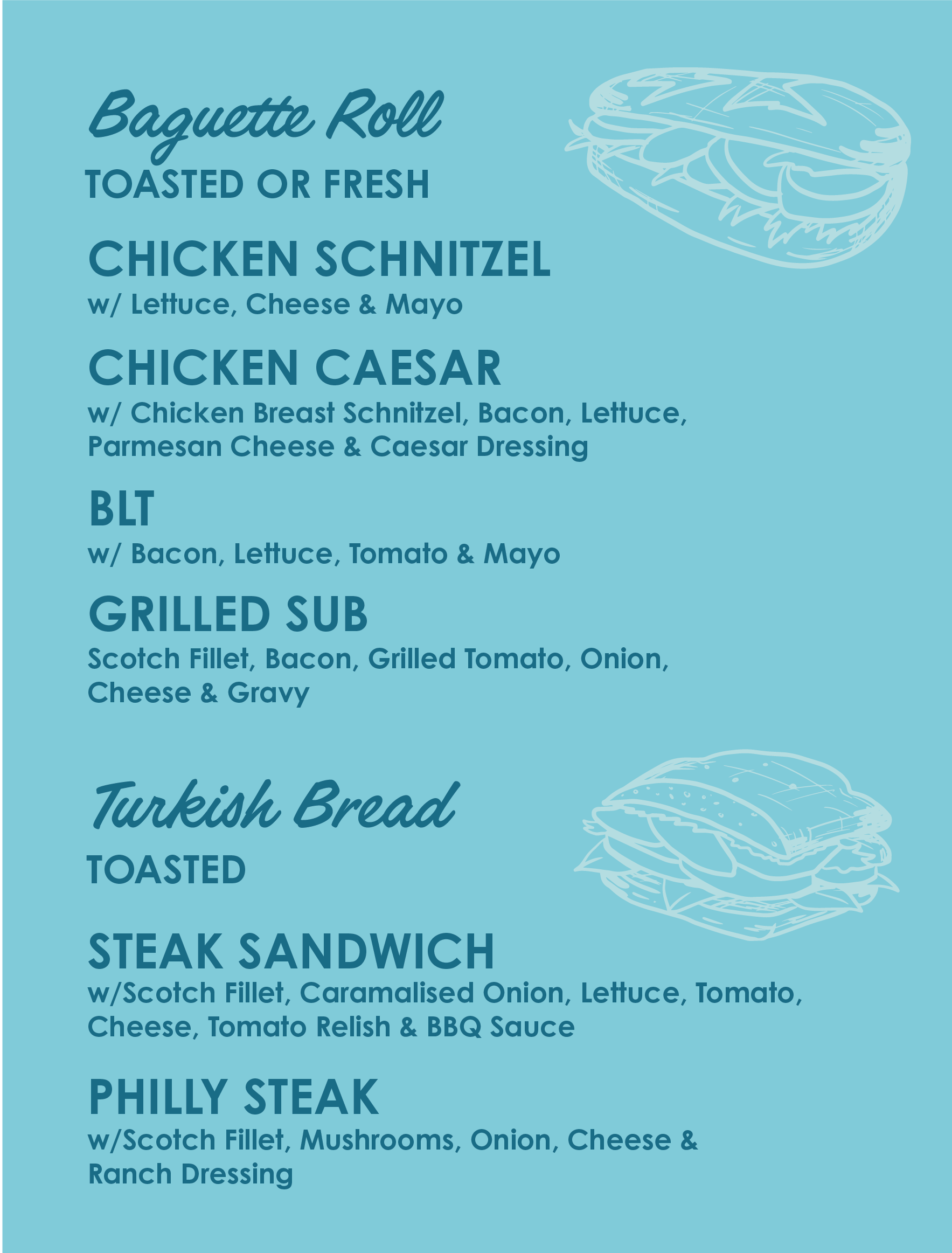 Our Menu – Northside Sandwich Shop